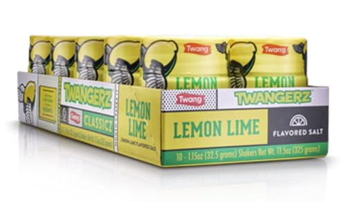 Twangerz Lemon-Lime Seasoning Salt Snack Topping, 1.15-Ounce Shaker ...