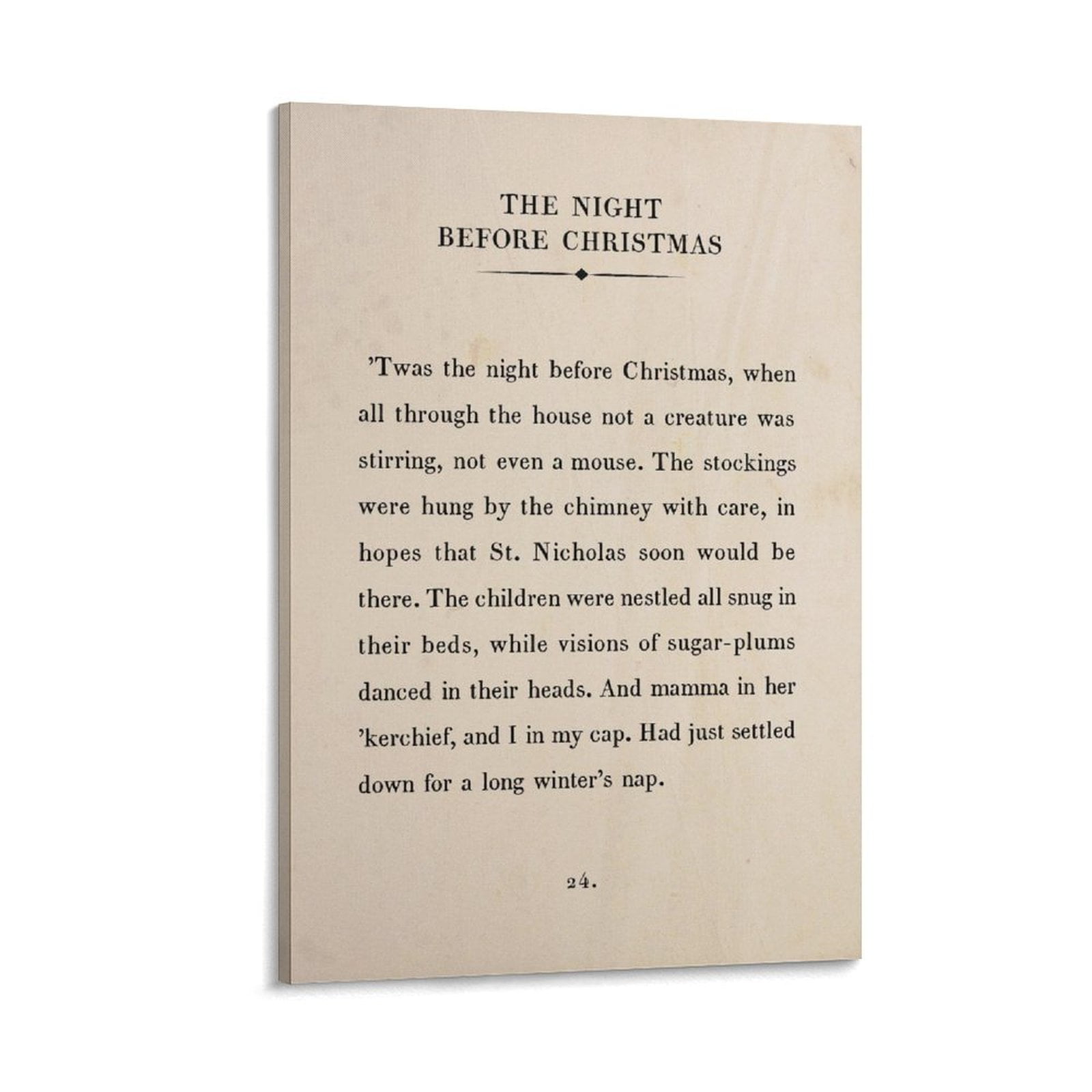 Twas The Night Before Christmas Clement Clarke Moore24 Canvas Wall Art ...