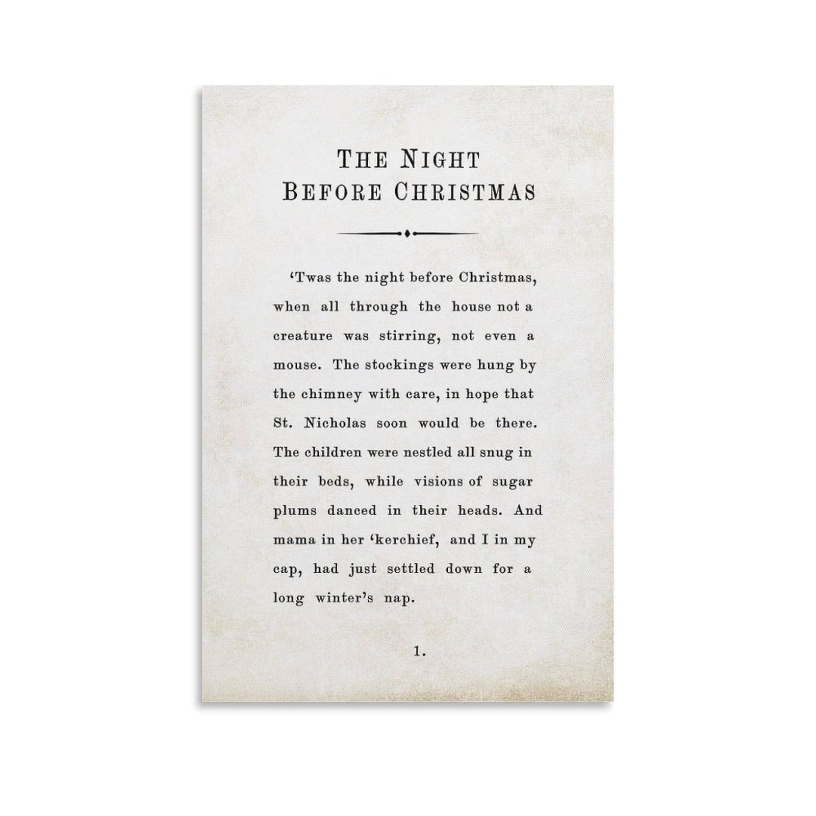 Twas The Night Before Christmas Clement Clarke Moore Poster Decorative ...