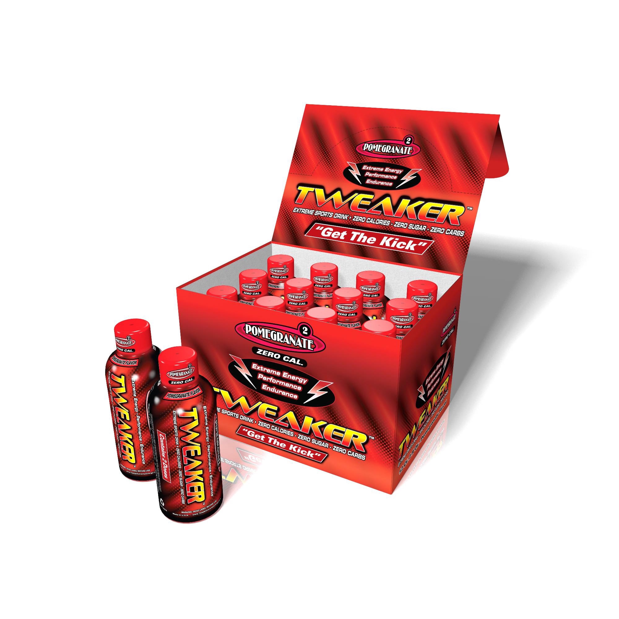 Tweaker Energy Shot, Pomegranate, 2 fl oz, 12 Count ( 2 Box ) - Walmart.com