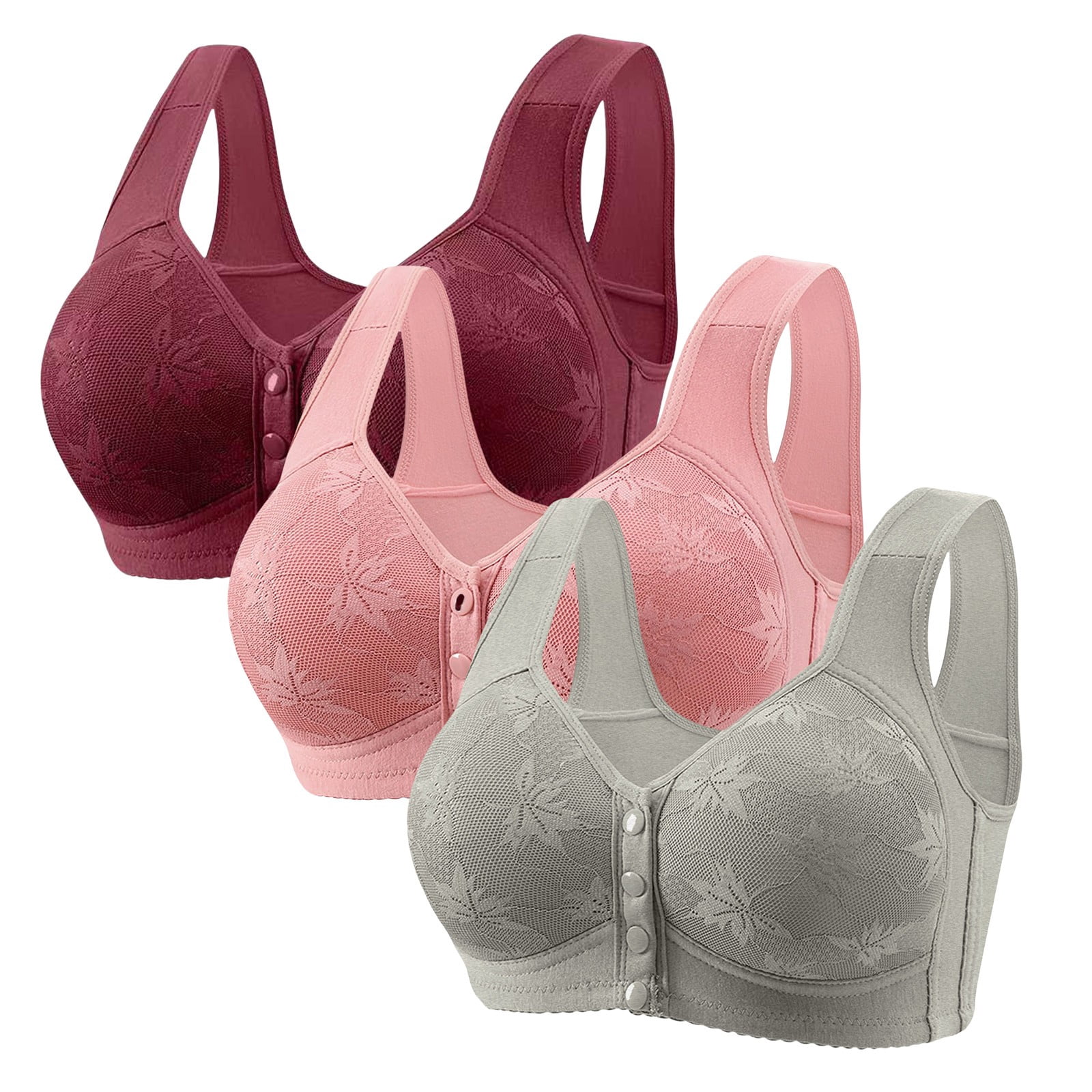 Tweang Push Up Bra Wireless Bras with Support and Lift Thin Strap Bra ...
