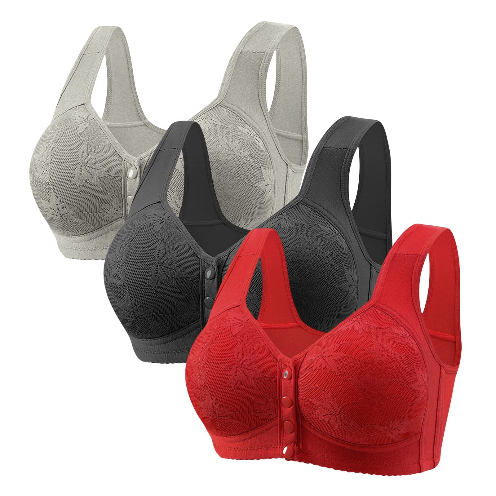 Tweang Push Up Bra Wireless Bras with Support and Lift Thin Strap Bra ...