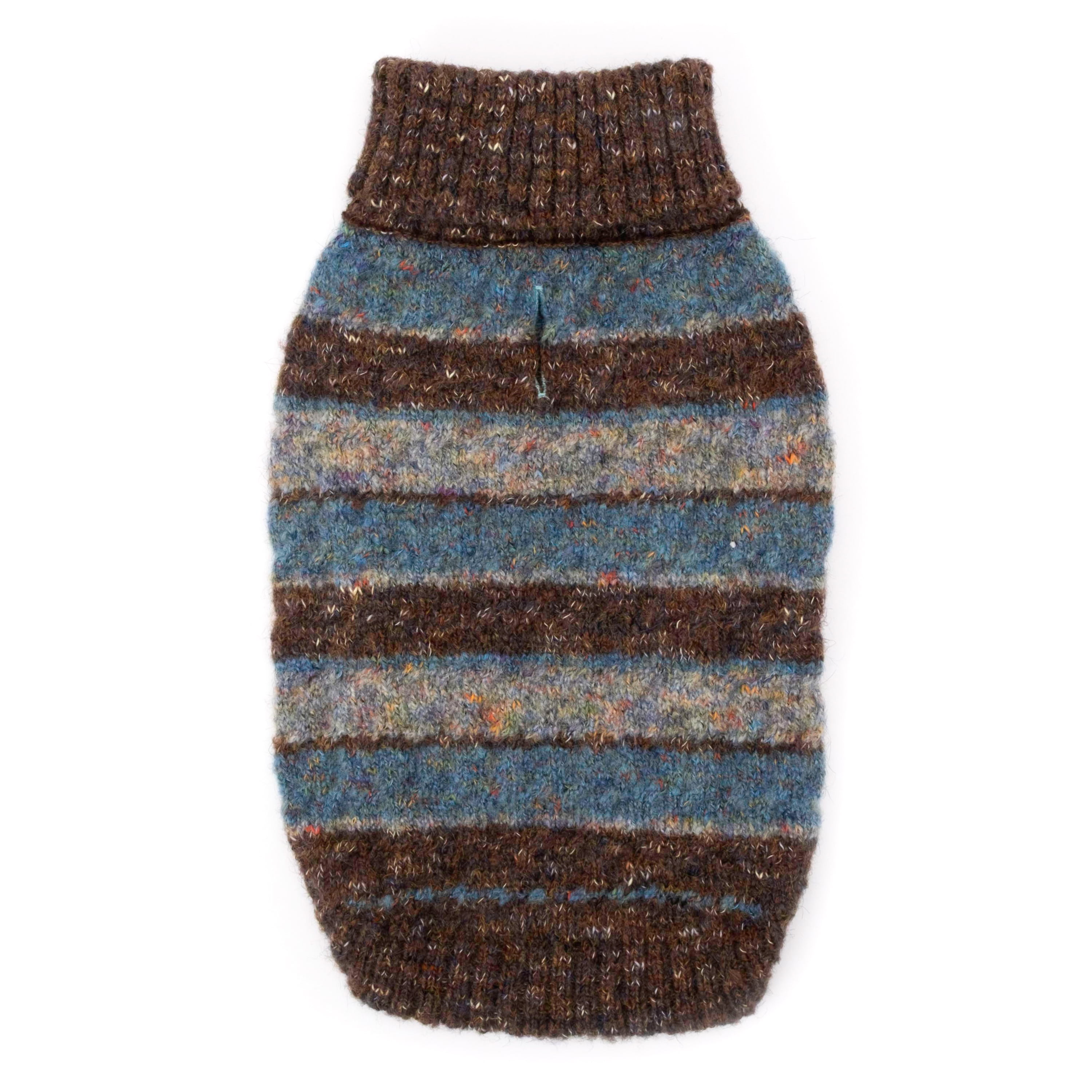 Tweed Stripe Turtleneck - Sleeveless Pullover Dog Sweater by The Worthy ...