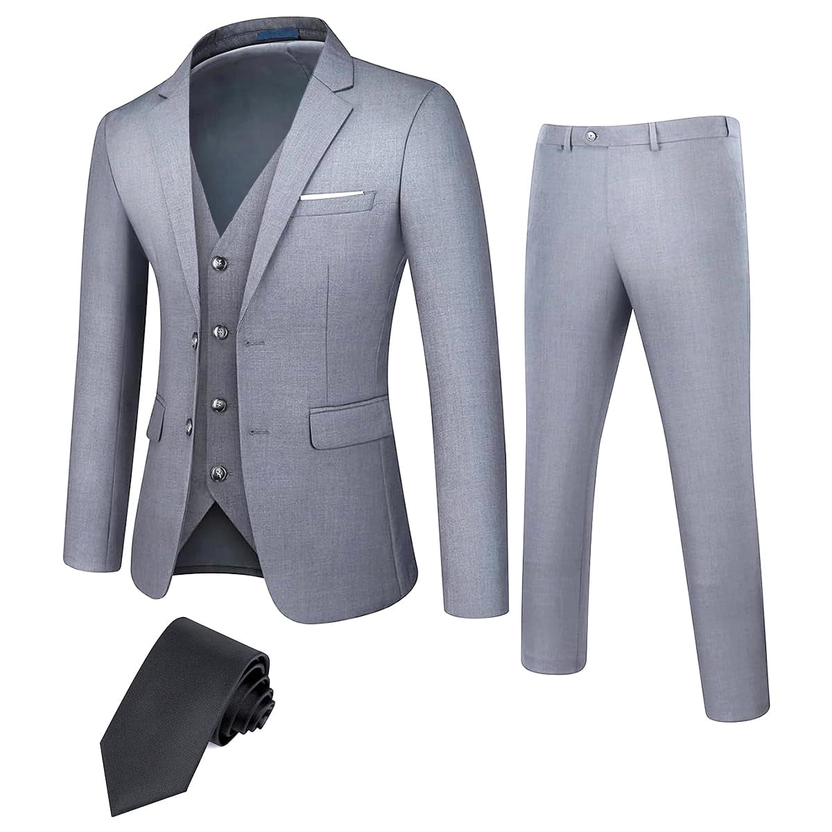 TweedLad Men's Business Suit Set Groomsmen Regular Fit-Tuxedo Jacket ...