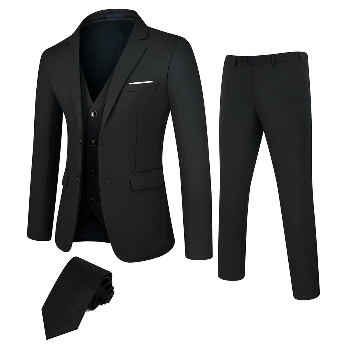 TweedLad Men's Business Suit Set Groomsmen Regular Fit-Tuxedo Jacket ...