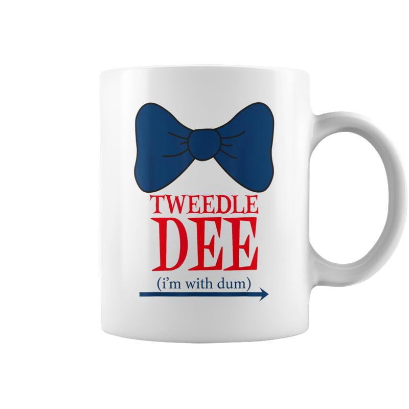 Tweedle Dee Im With Dum Lazy Couple Halloween Costumes Coffee Mugs ...