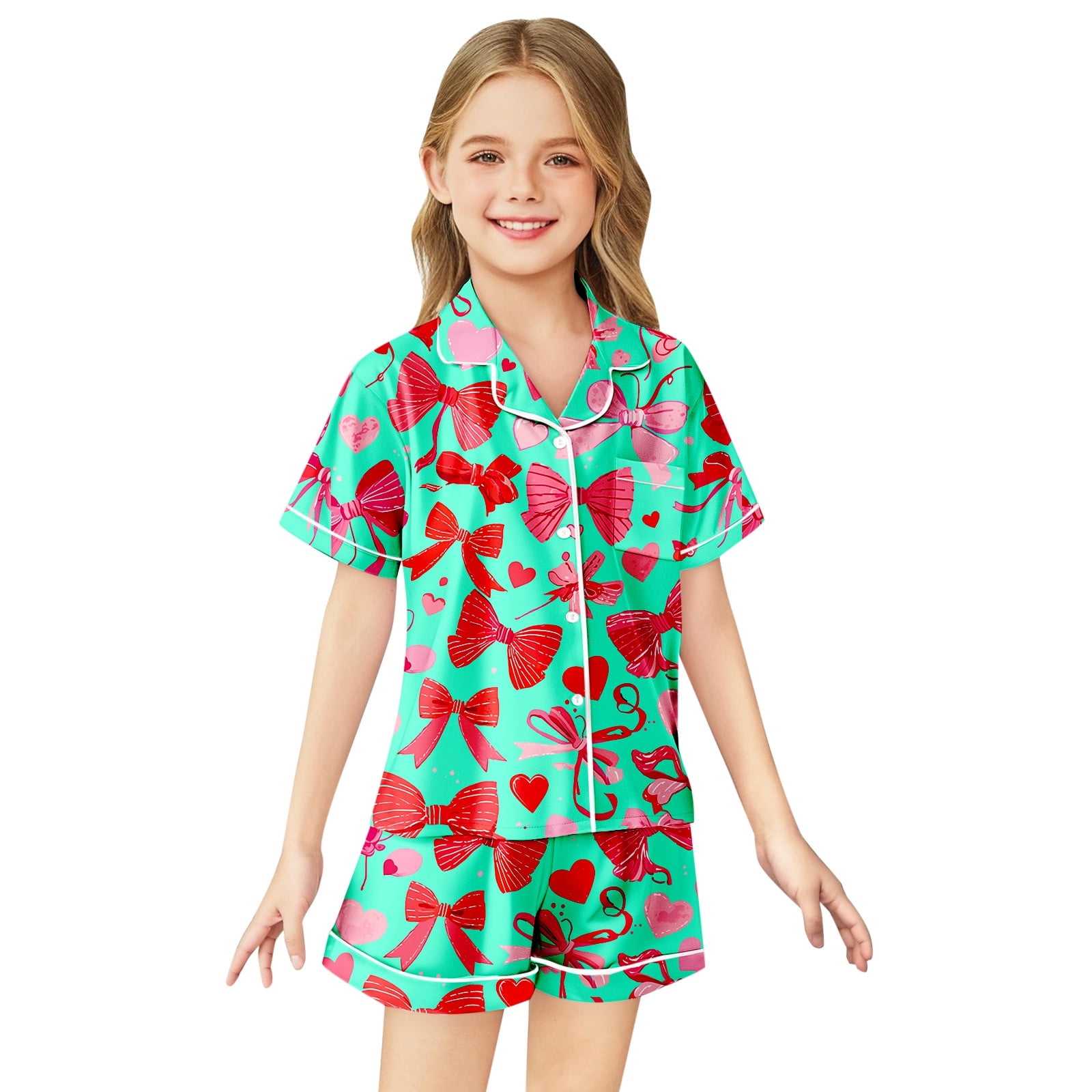 Tween Boy Pajamas Set Cute Girls Button Down Pajamas Set Toddler Girl ...