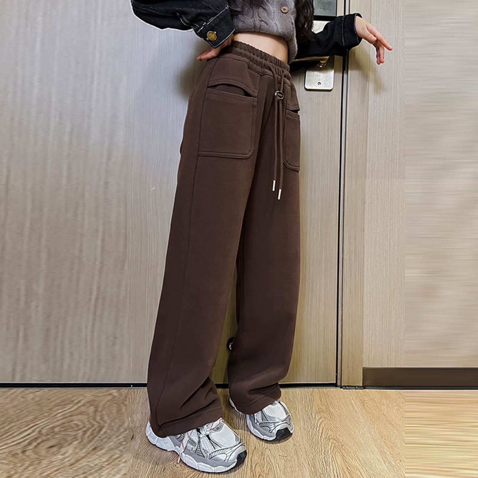 Tween Boy Sweatpants Elastic Waist Wide Leg Athletic Sweatpants with ...