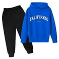 Tween Boys Girls Active Sweatsuit 2PC Long Sleeve Blue Hoodie ...