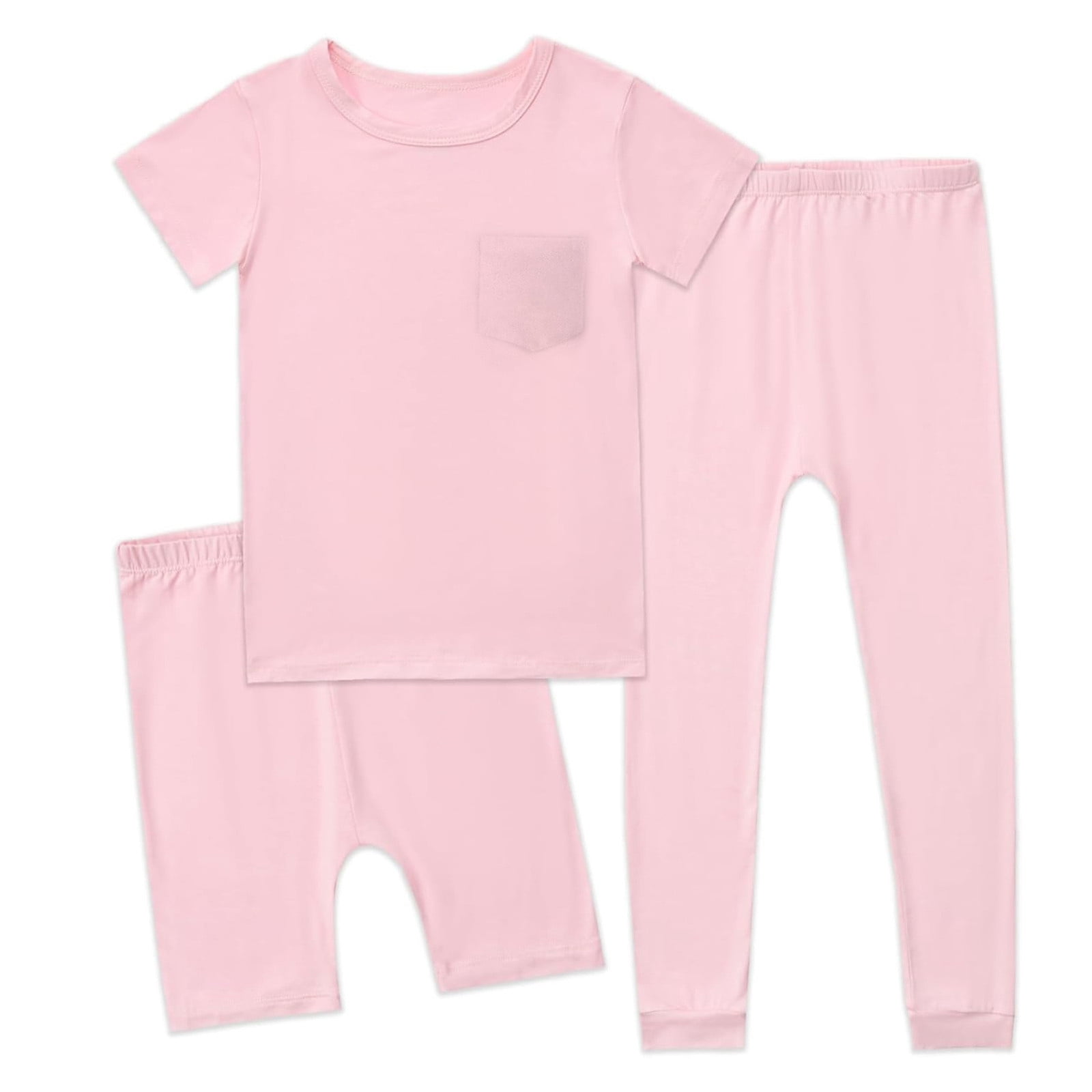 Tween Girls Pajamas Set Crewneck Soft Short Sleeve Comfort T Shirt Top ...