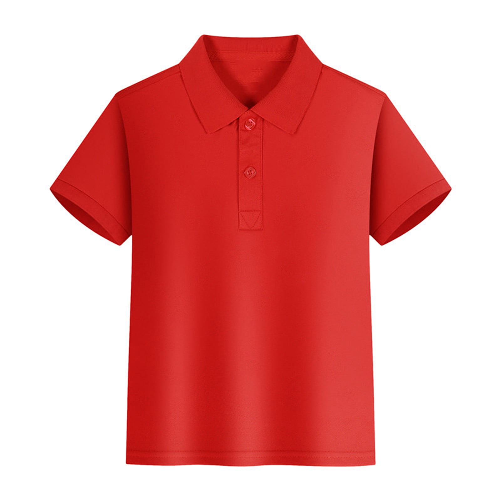 Tween Boys Shirt Solid Short Sleeve Button-Up Polo Shirts - Walmart.com