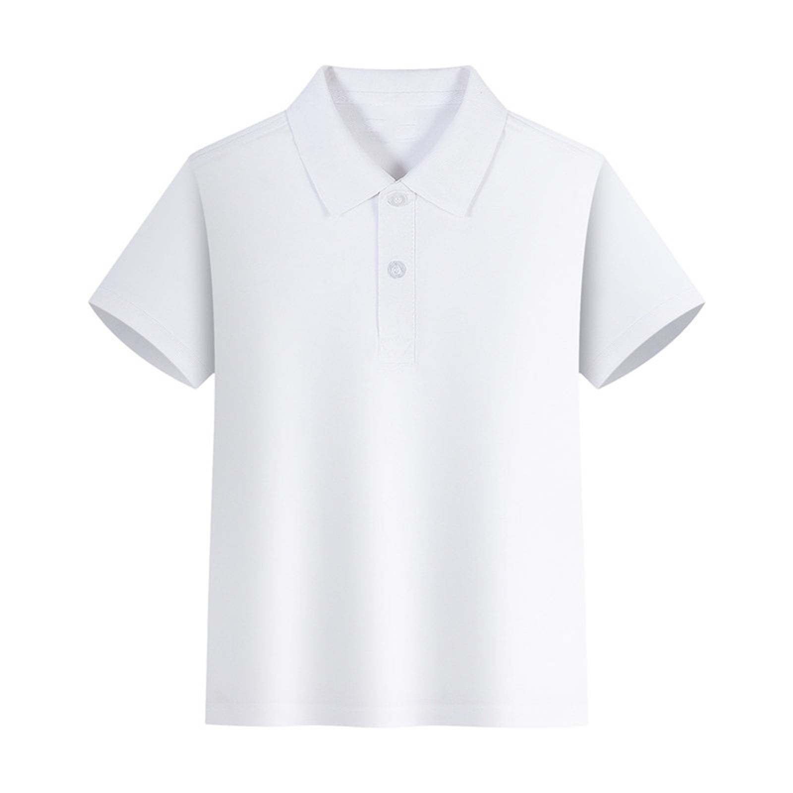 Tween Boys Shirt Solid Short Sleeve Button-Up Polo Shirts - Walmart.com