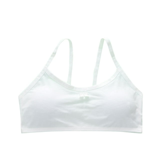 Tween Bra Padded Training Bras for Girls Seamless Sports Comfy Soft ...