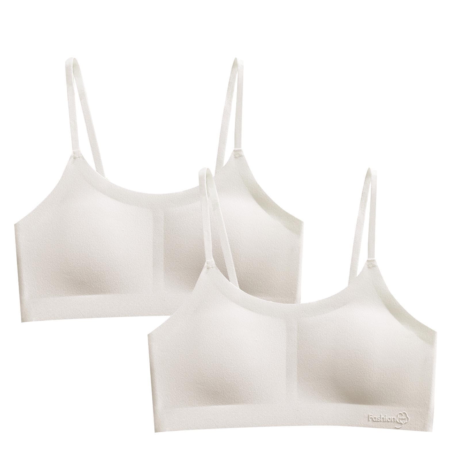 Tween Bras 2pc Teen Girls Bra Soft Breathable Seamless for Girl Teens ...