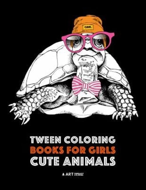 Pre-Owned Tween Coloring Books For Girls: Cute Animals: Colouring Book ...