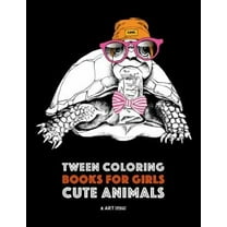 Pre-Owned Tween Coloring Books For Girls: Cute Animals: Colouring Book ...