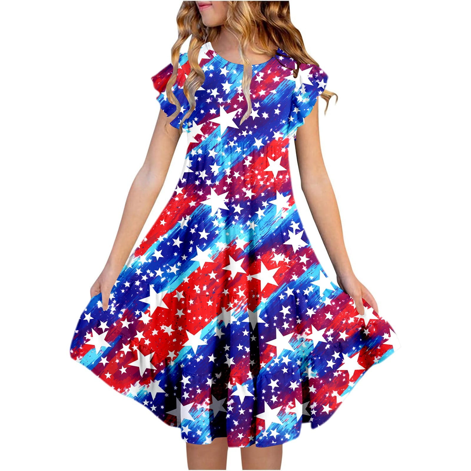 Tween Girl Dresses 4th of July Outfit Girl Independence Day Kids Dress ...