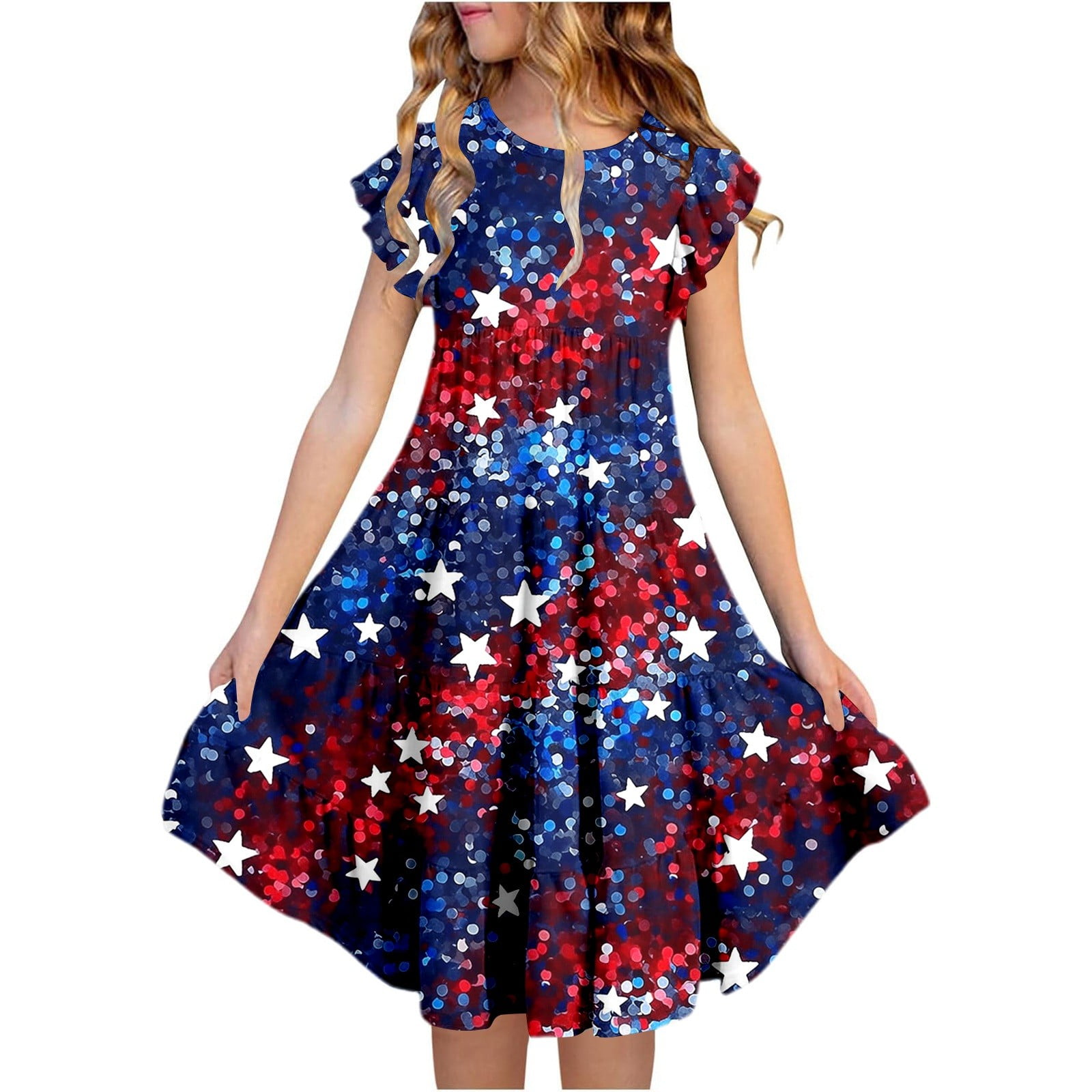 Tween Girl Dresses 4th of July Outfit Girl Red White & Blue Cute ...