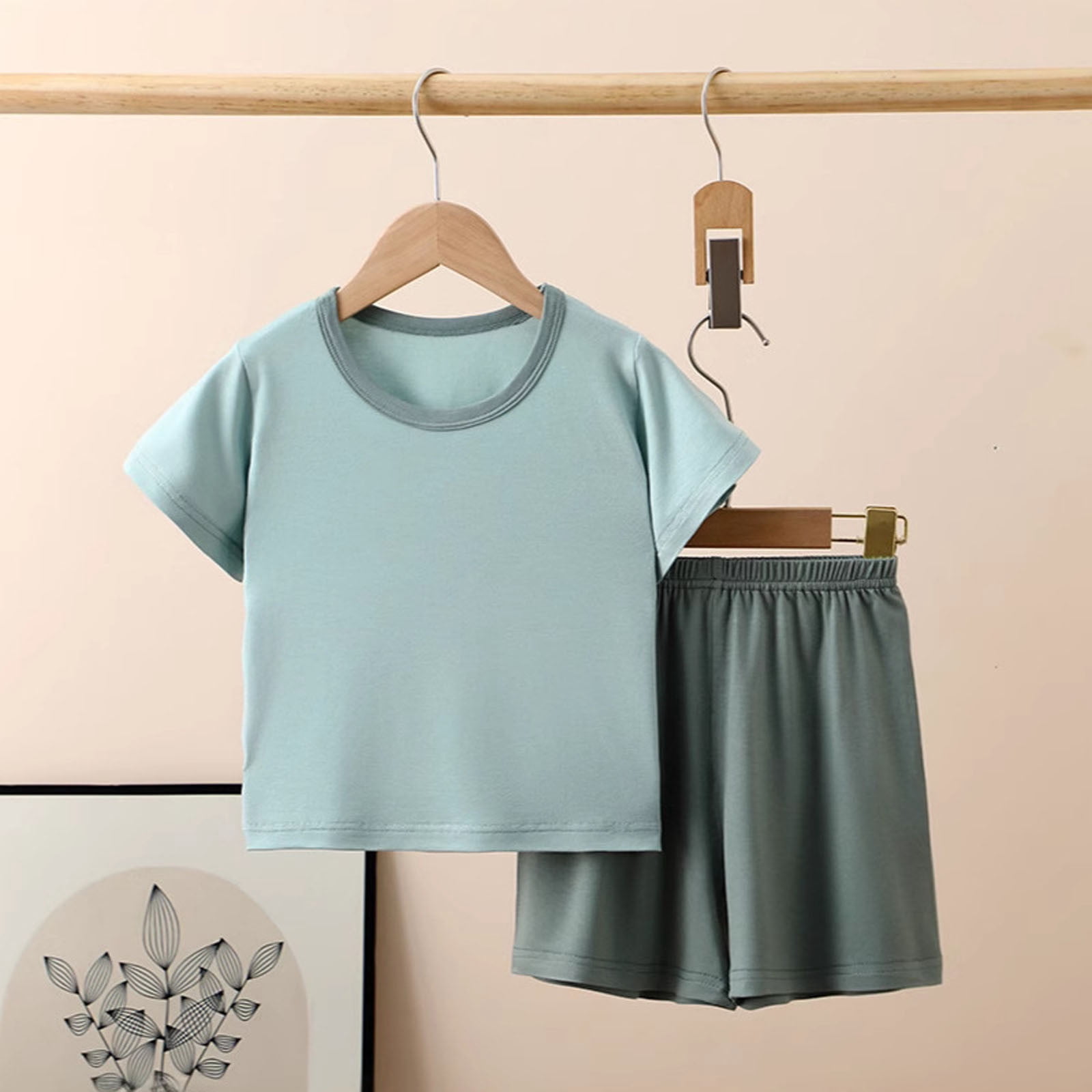 Tween Girl Pajamas Set Short Sleeve Crewneck Soft Comfort Top Shorts ...