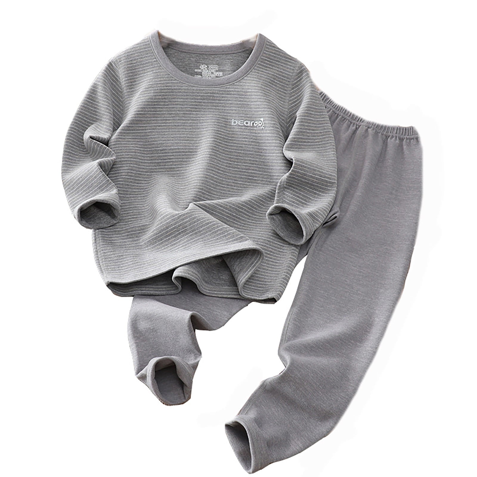 Tween Girls Boys Pajamas Set Toddler Kids Solid Color Top Christmas ...