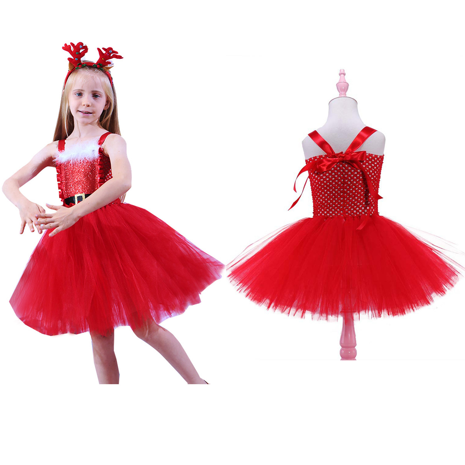 Tween Girls Christmas Outfit Sleeveless Tween Girl Christmas Dress with ...