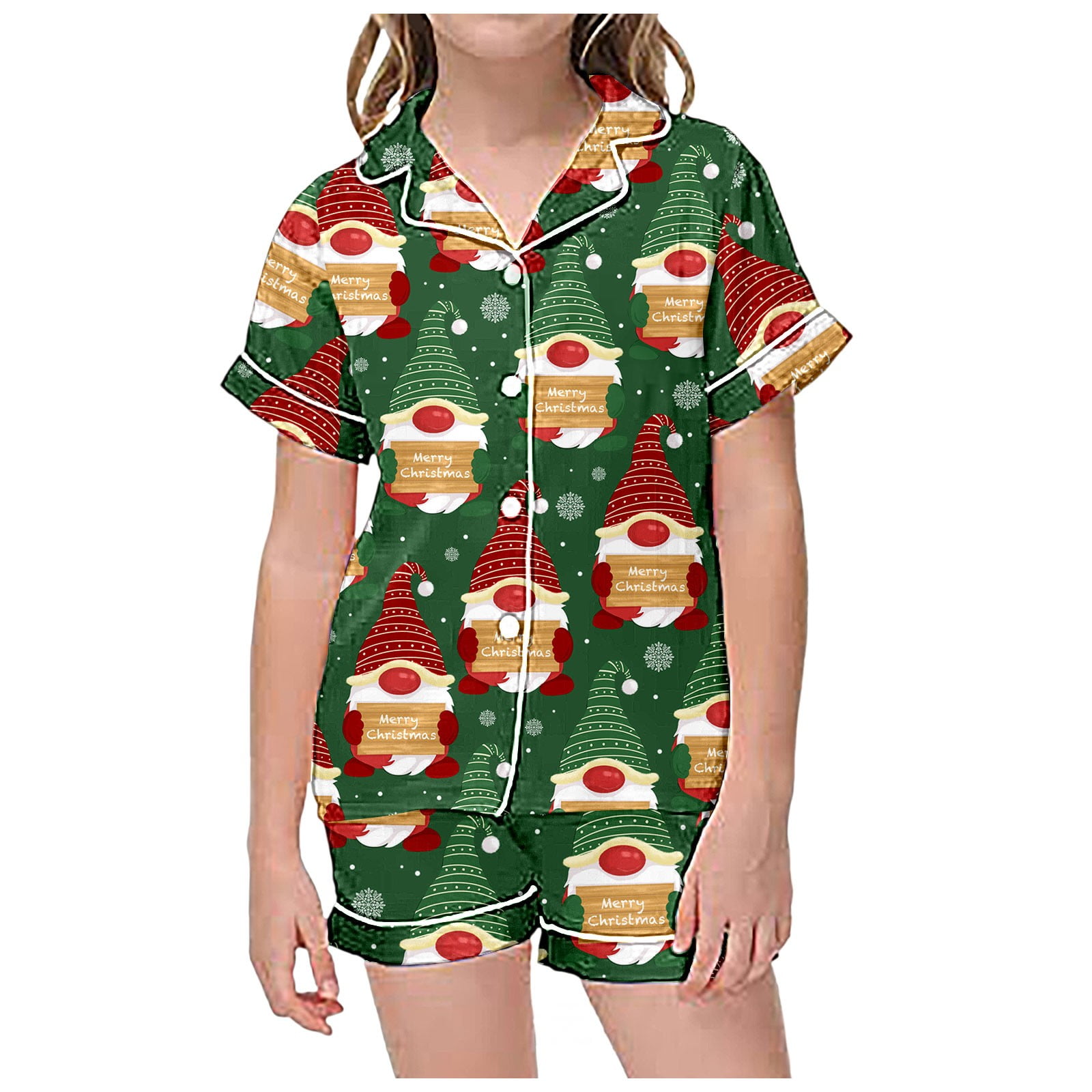 Tween Girls Christmas Pjs Set Multicolor Girls Satin Pajamas Long ...