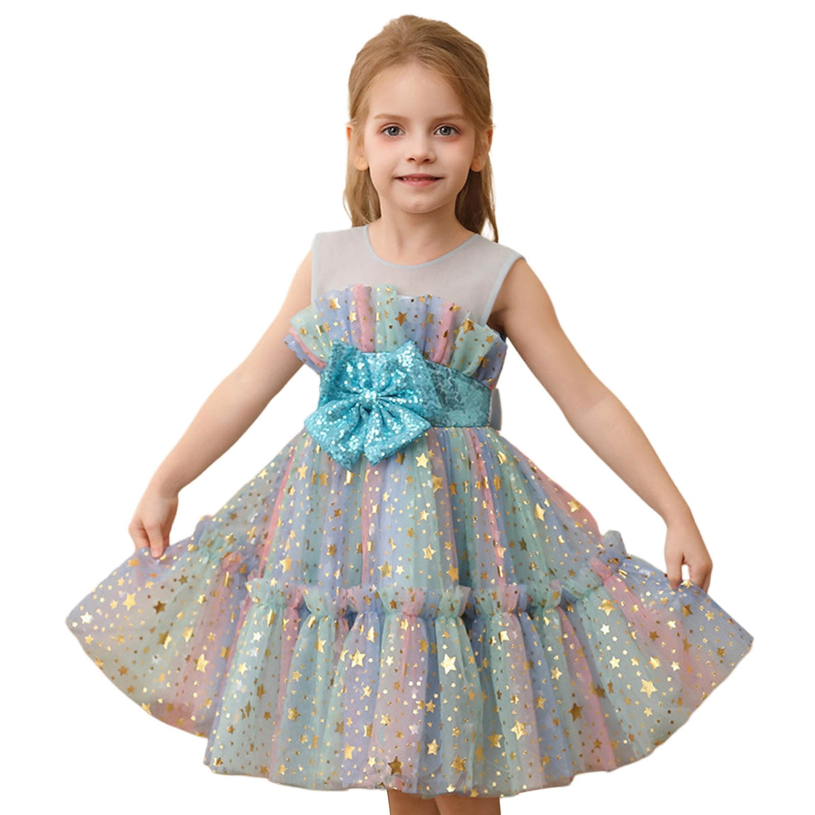 Tween Girls Dresses Short Sleeve Dress Girl Sky Blue Tween Dress ...