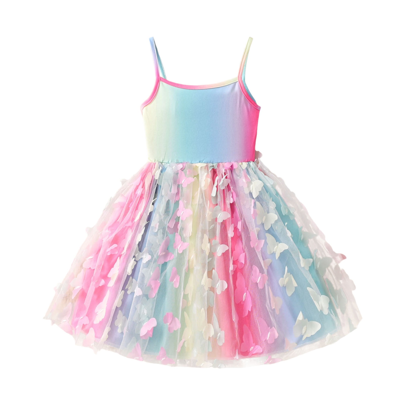Tween Girls Dresses Sleeveless Sundress Butterfly Carnival Outfit ...