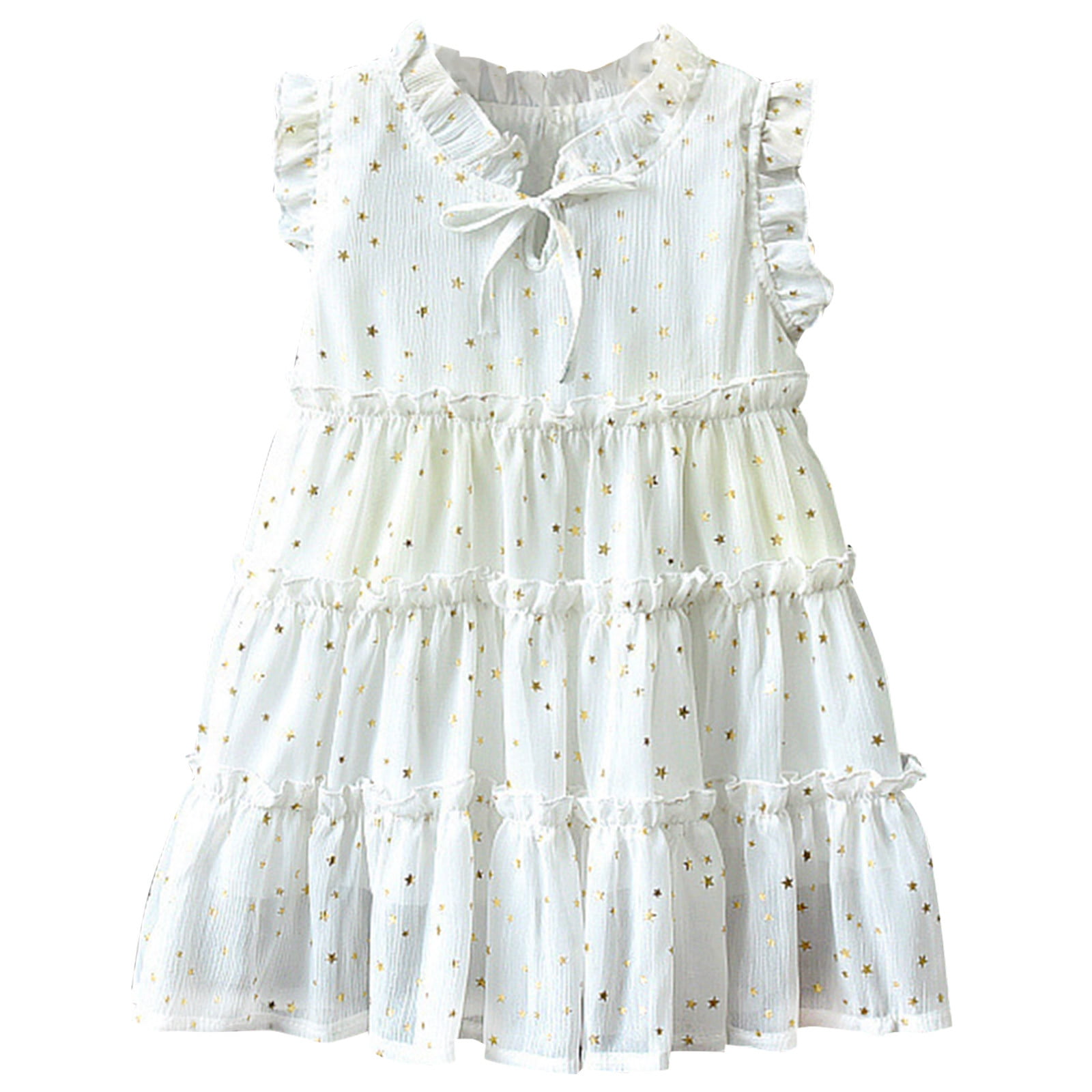 Tween Girls Dresses Toddler Sleeveless Star Sequin Tulle Ruffles ...