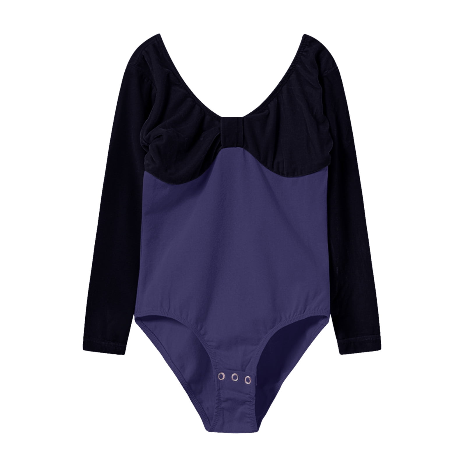 Tween Girls Long Sleeve Dance Dress Ruffled Leotards Training Dress ...