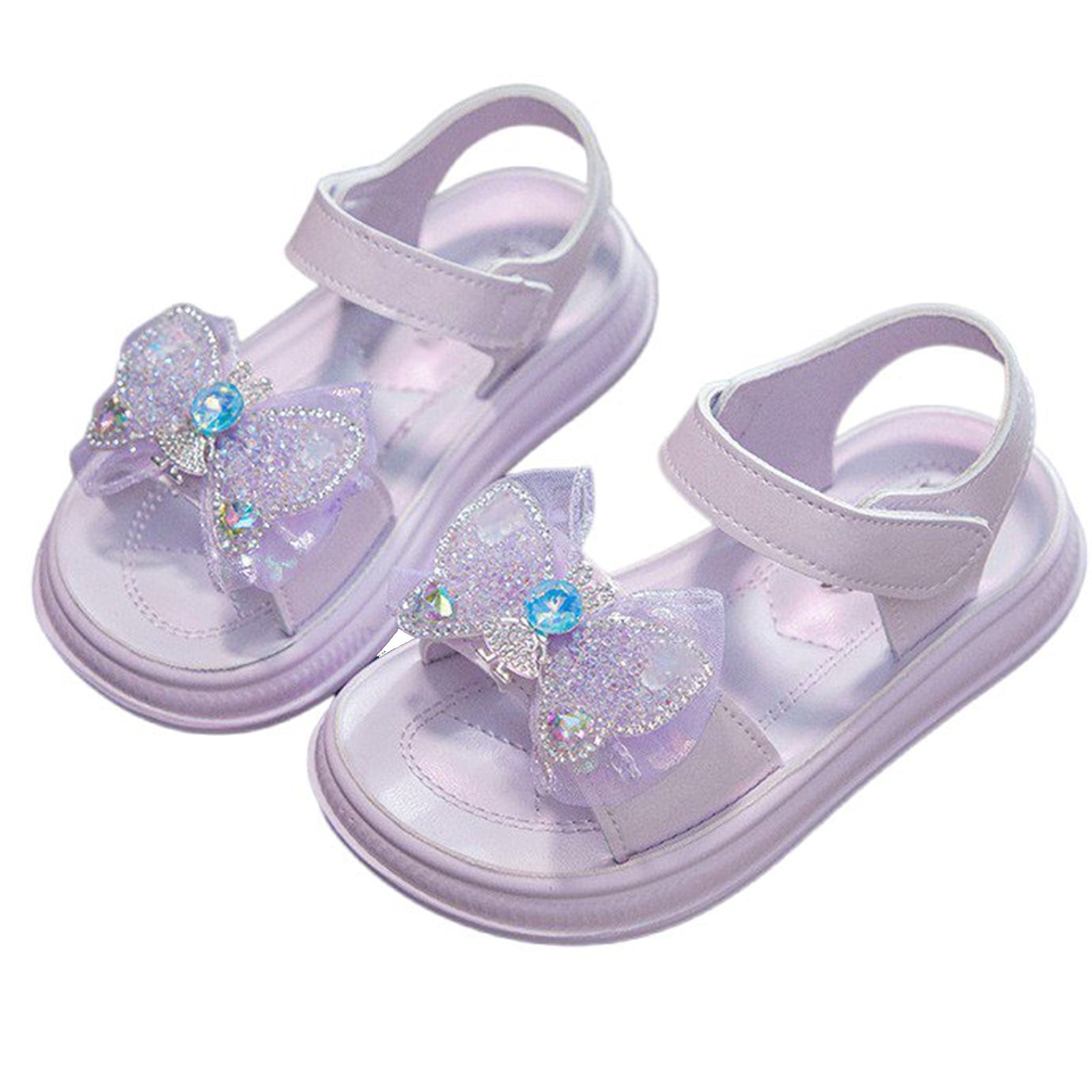 Tween Girls Open Toed Sandals Summer 2025 New Cute Rhinestone Beach ...