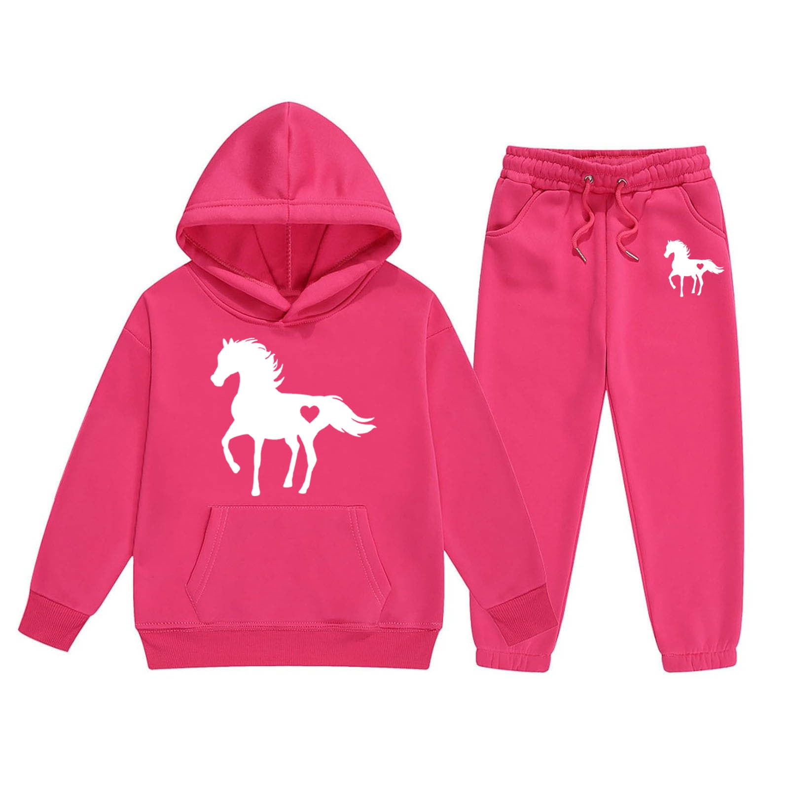 Tween Girls Outfits Set Kids Letter Print Hoodie Pants Casual Comfy Two ...