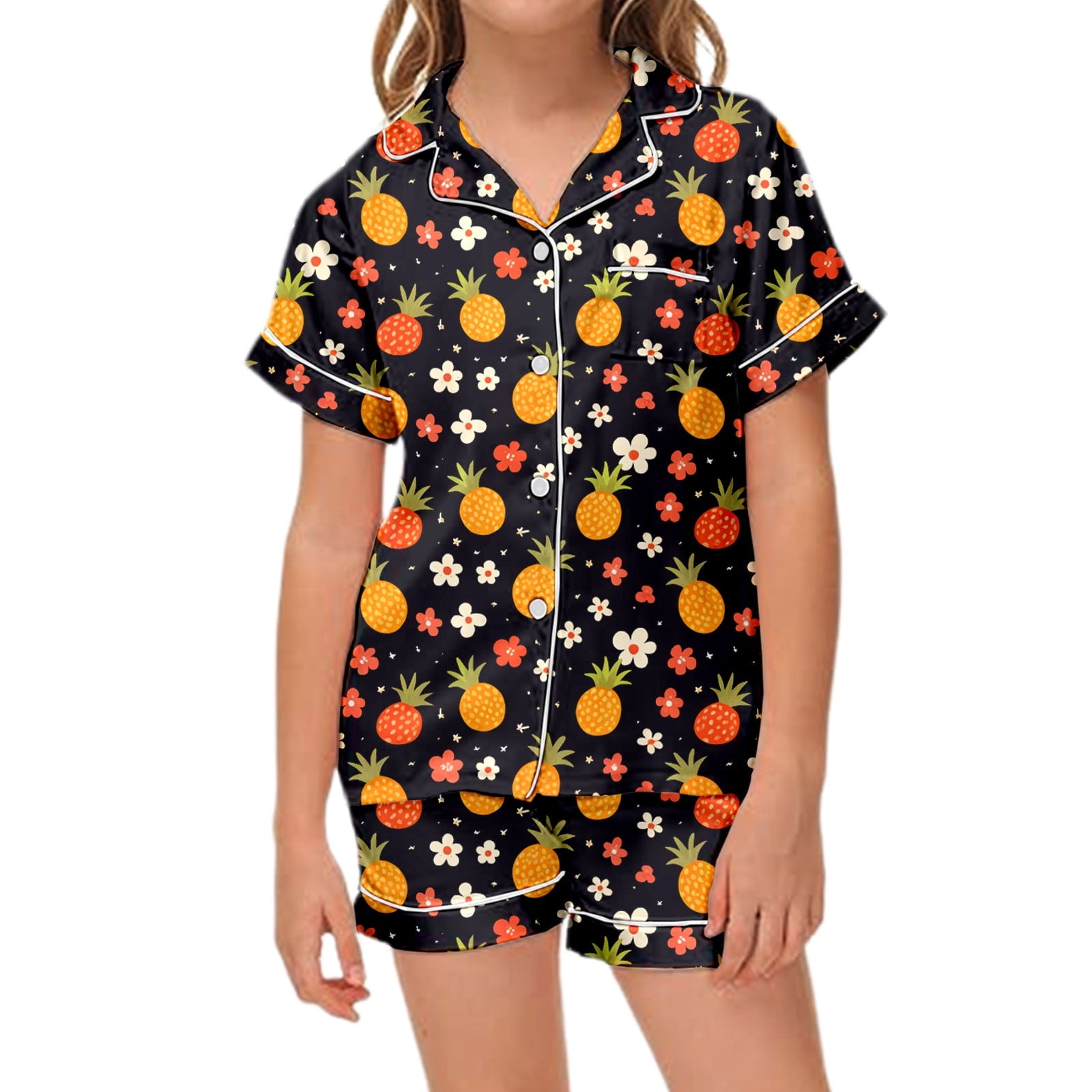 Tween Girls Pajama Set Cute Girls Button Down Pajamas Set Toddler ...