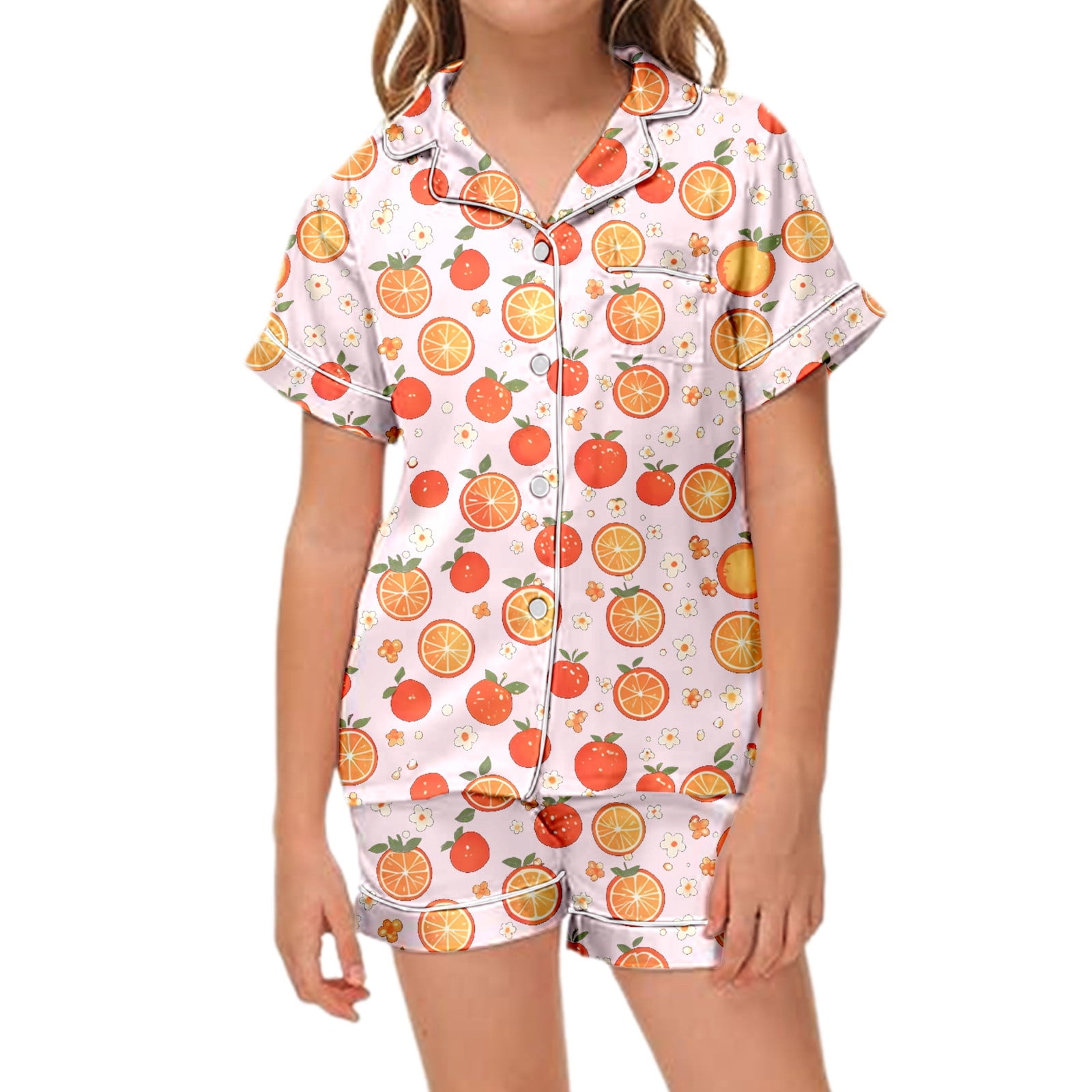 Tween Girls Pajama Sets Cute Girls Button Down Pajamas Set Girls
