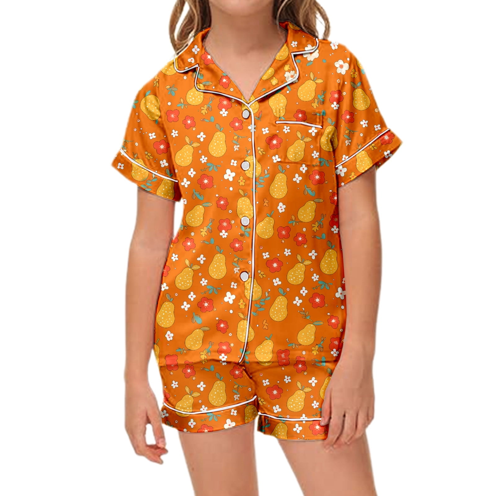 Tween Girls Pajama Sets Cute Kids Button Down Pajamas Set Kids Pajamas