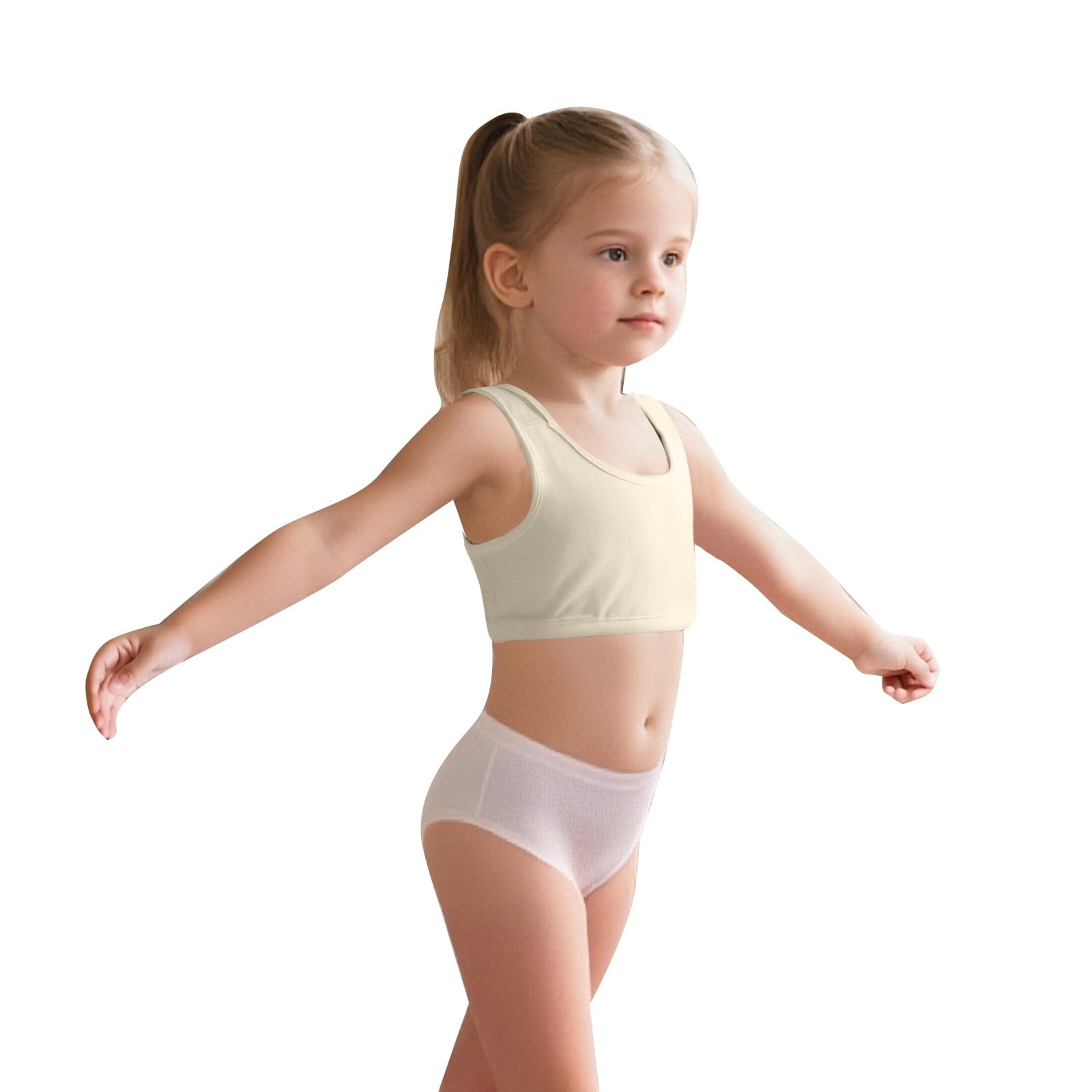 Tween Girls Sports Bra Soft Training Bralette Supportive Seamless ...