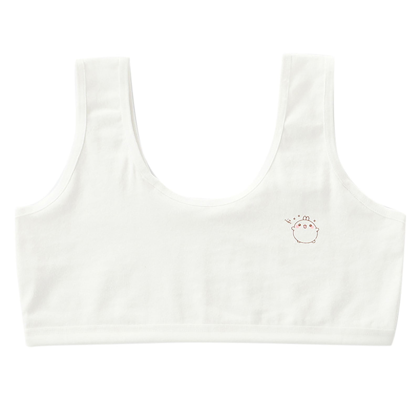 Tween Girls Training Bra Cotton T-Shirt Bra Comfort No-Padded Wireless ...