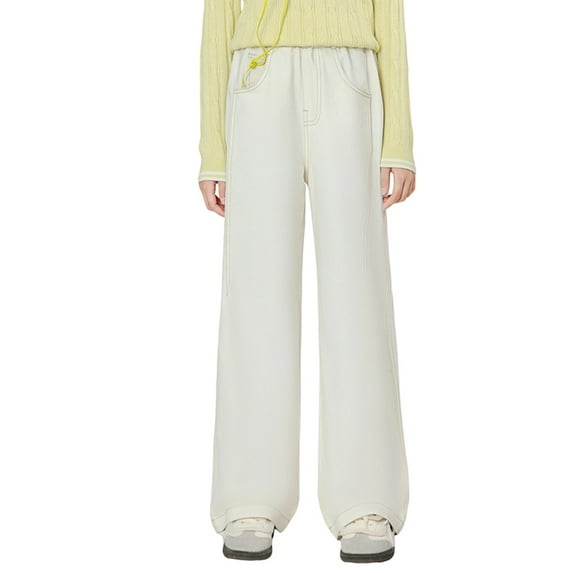 Tween Girls Wide Leg Denim Pants Kids Soft Long Trousers Ages 5 16 ...