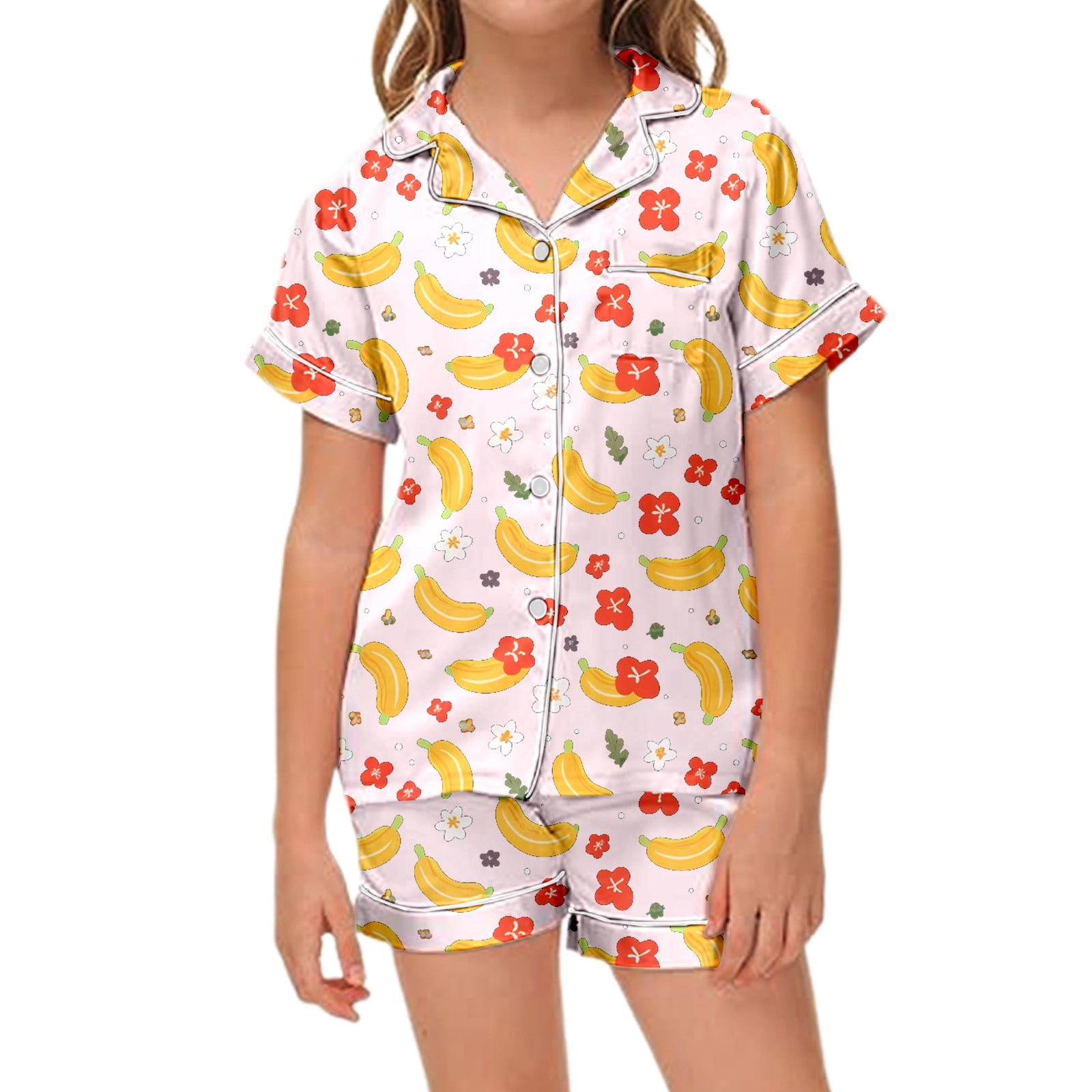 Tween Satin Pajamas for Boy Cute Button Down Homewear Set Toddler ...