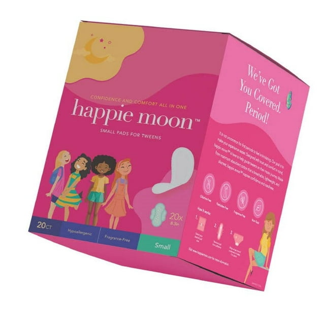Happie Moon | Small Ultra Thin 100% Organic Cotton Covered Pads with ...