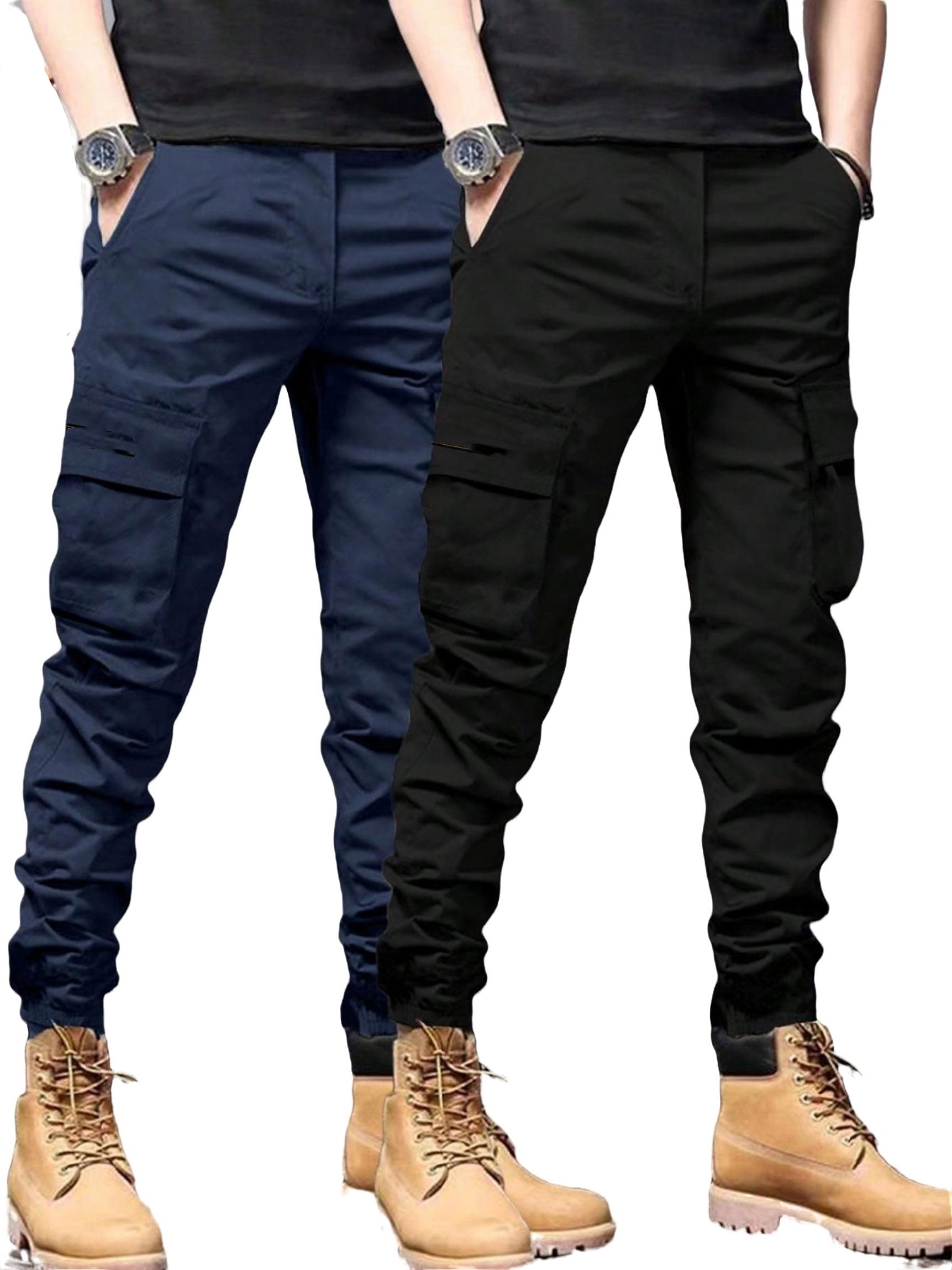 Tween ‌Teenagers Pants Plain Slight Stretch Blue Cargo Pants Tween ...