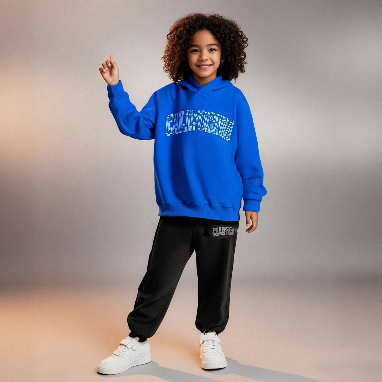 Tween Tracksuit Athletic Sweatsuits Sets 2 Piece Long Sleeve Blue Soft ...