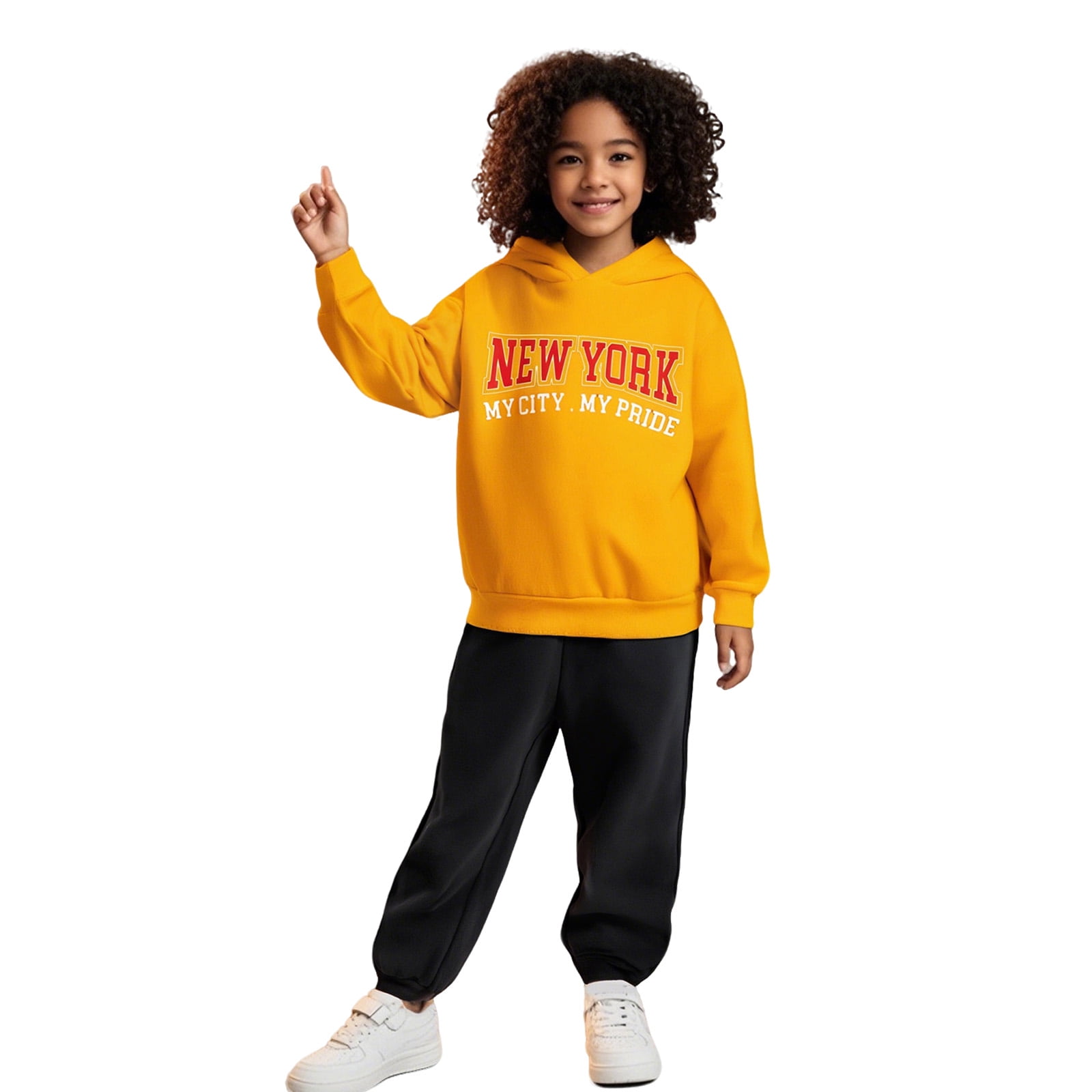 Tween Tracksuit Athletic Sweatsuits Sets 2 Piece Long Sleeve Yellow ...