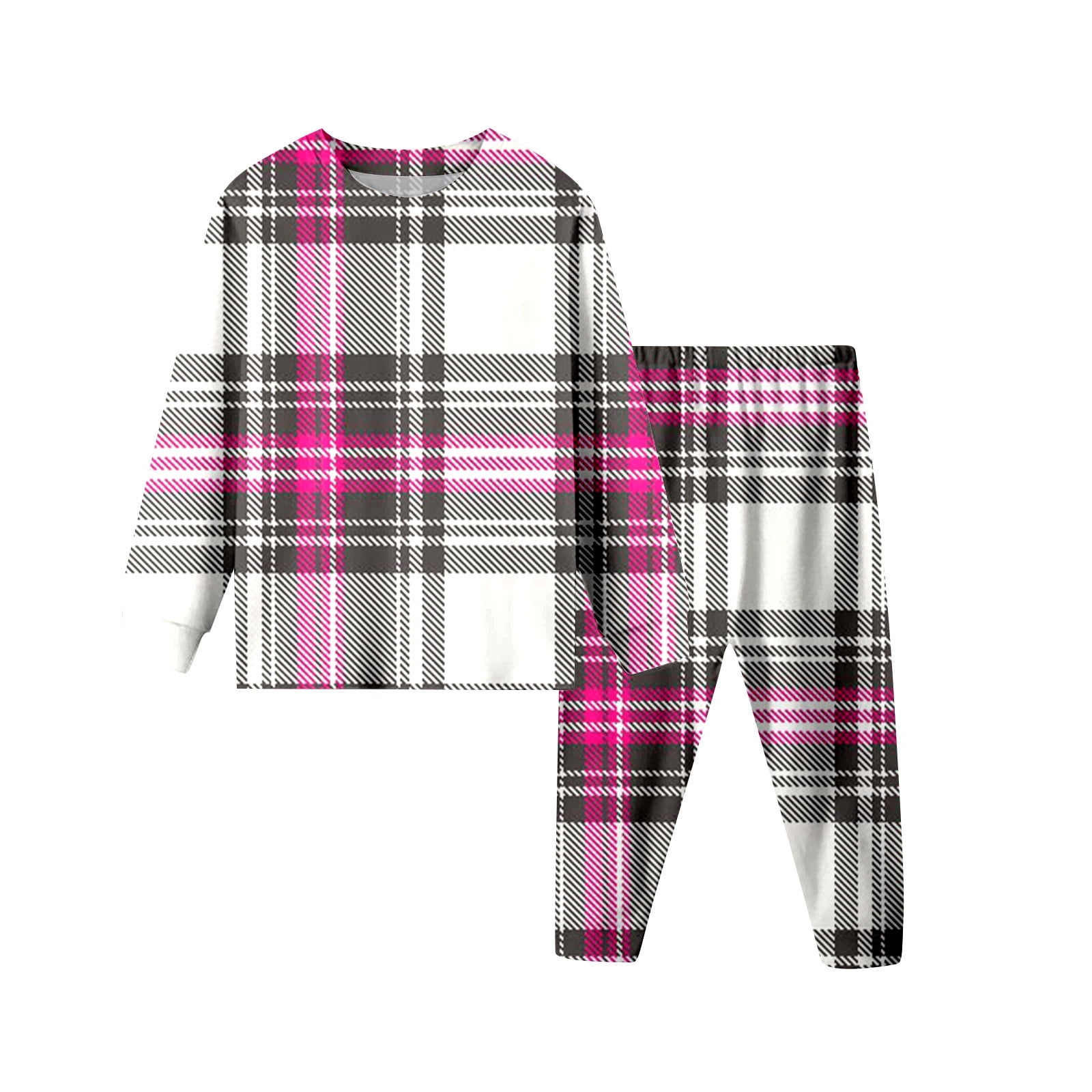 Tween pjs set girls two piece pajamas winter girls warm pajamas set ...