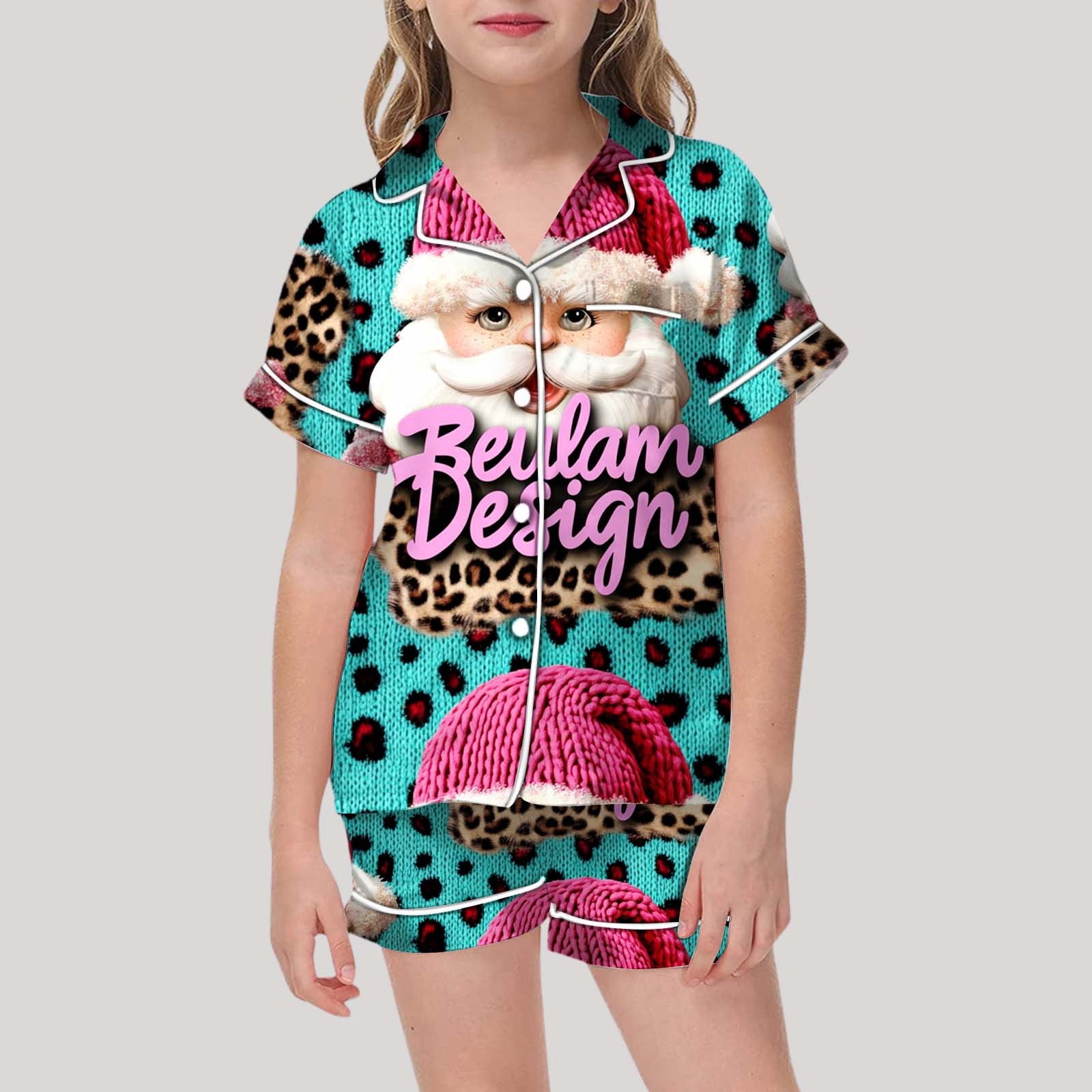 Tweens Christmas Pajamas Yellow Satin Pajamas Girls Button-Down Top ...