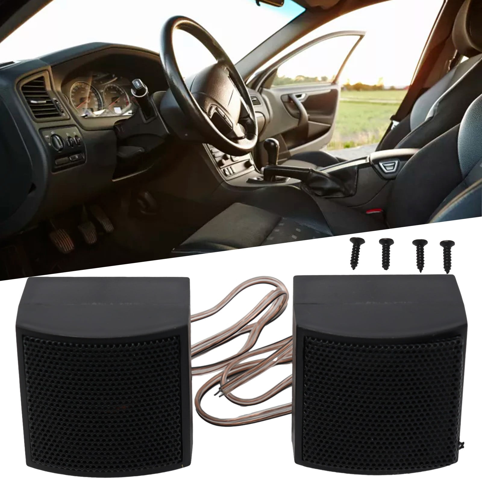 Tweeters 2pcs High Efficiency Mini Tweeter Speakers for Car Audio ...