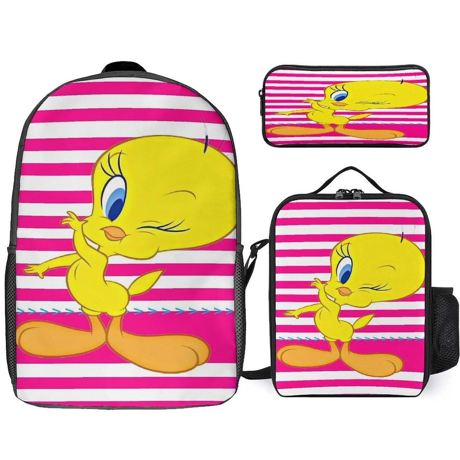 Tweety Bird 3-piece backpack set 17inch backpack with lunch box and ...