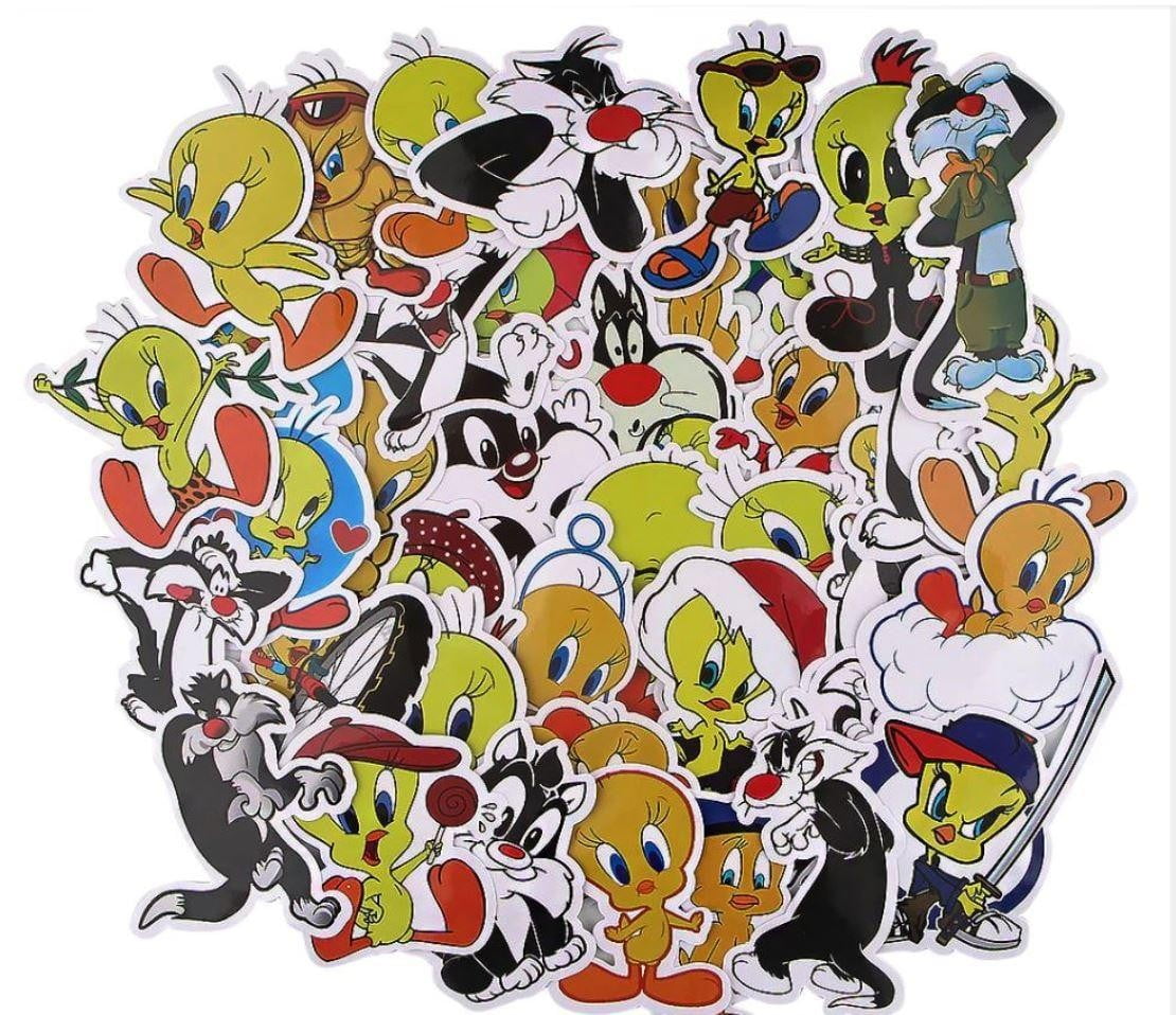 Tweety Bird And Sylvester Themed 39-Piece Assorted Stickers Decal Pack ...