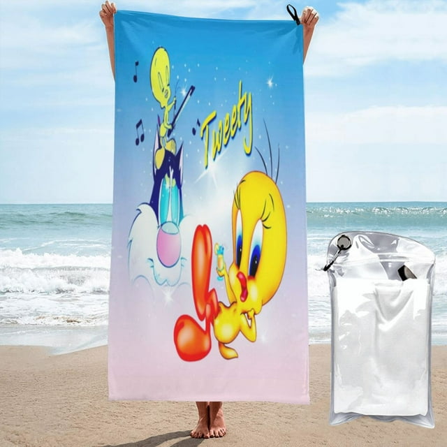 Tweety Bird Beach Towel Absorbent Quick Dry Towels For Travel ...