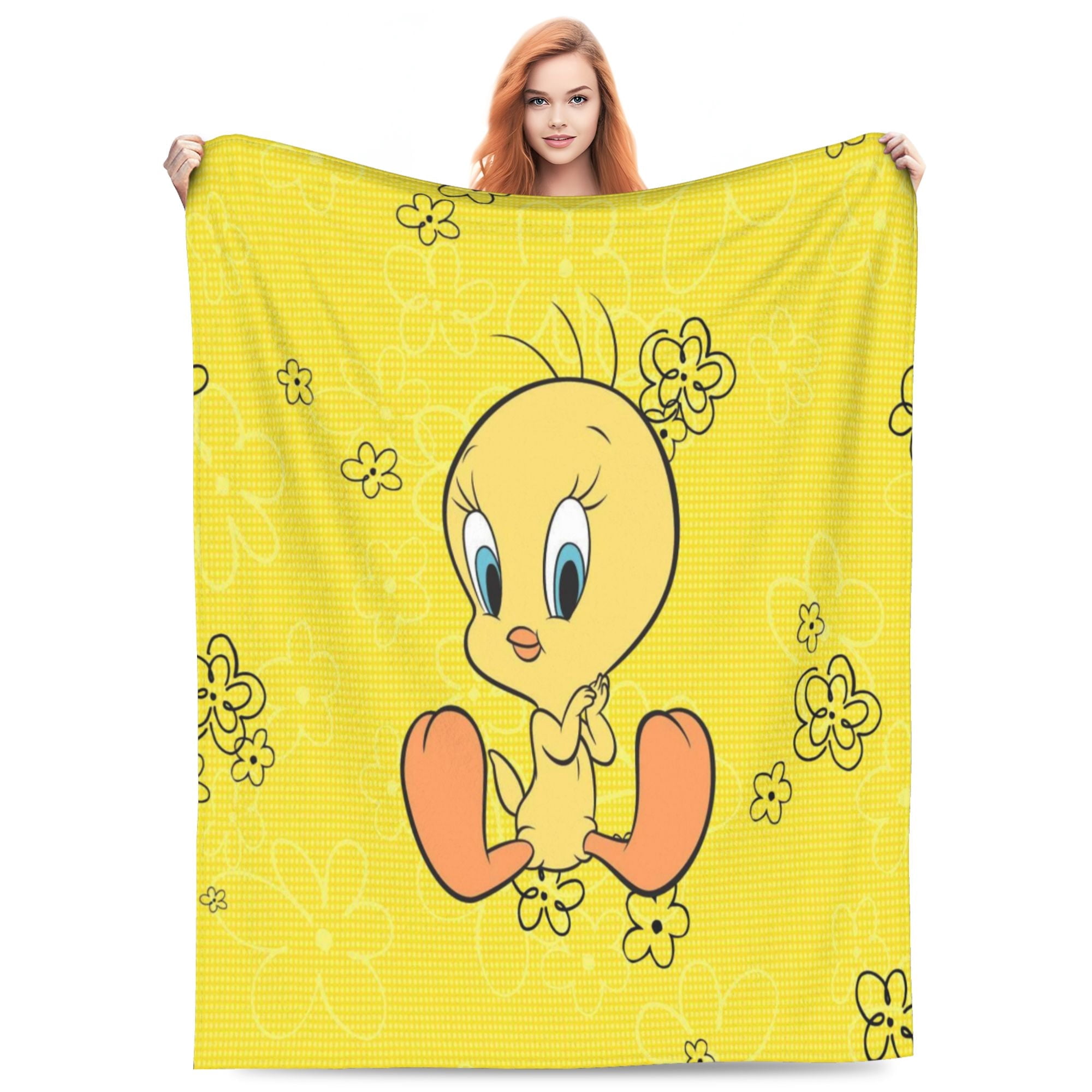Tweety Bird Bed Blanket Super Soft Fleece Throw Blanket Lightweight ...